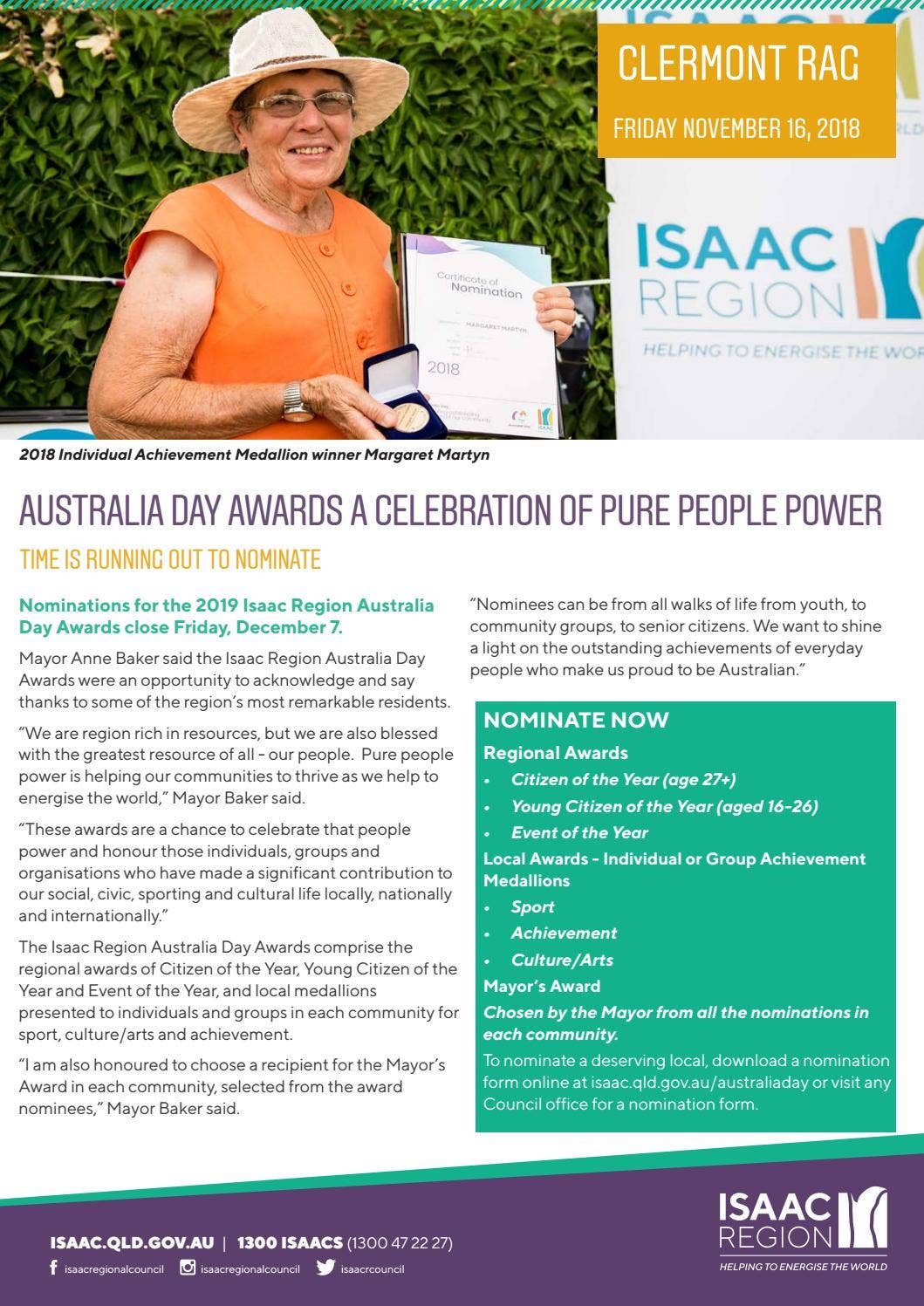 Clermont Rag 16 November 2018 by Isaac Regional Council - Issuu