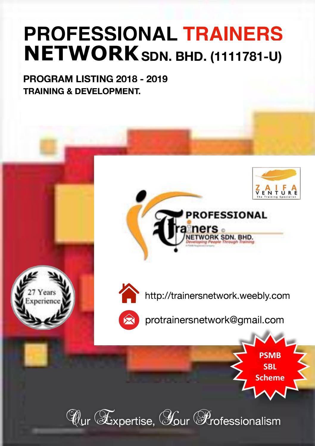 ORGANIZATIONAL TRAINING & DEVELOPMENT LISTINGS 2018 - 2019 by ...