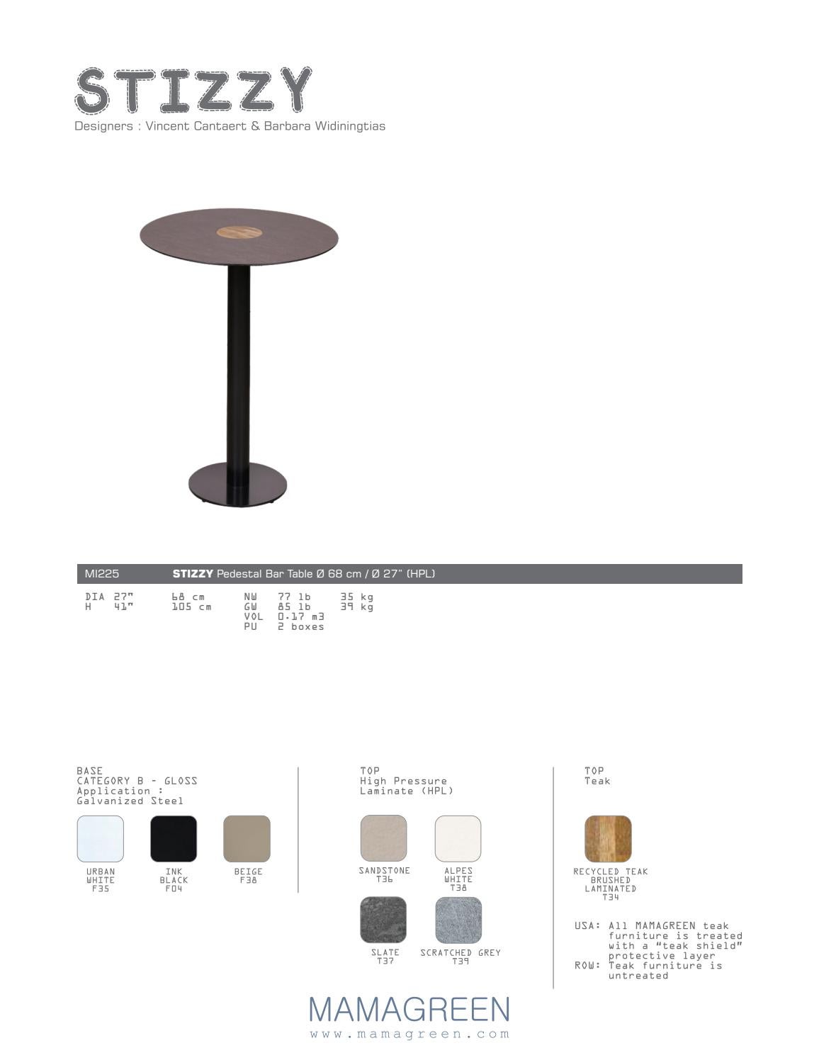 Mamagreen - STIZZY pedestal bar table by MAMAGREEN - Issuu