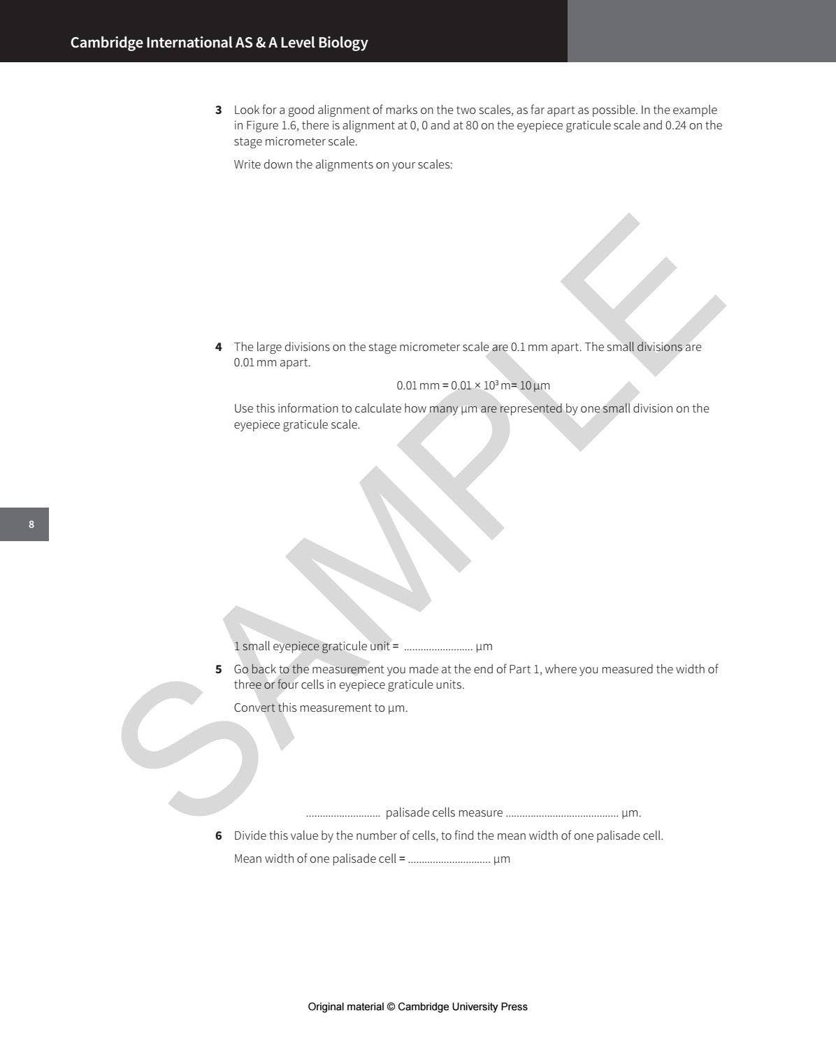 AS A Level Biology Workbook by Cambridge International Education - Issuu