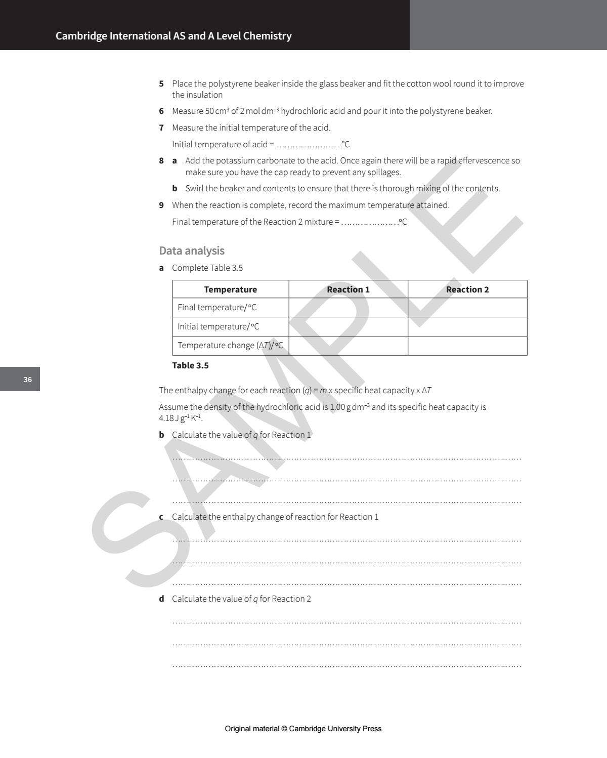 AS A Level Chemistry Practical Workbook by Cambridge International ...