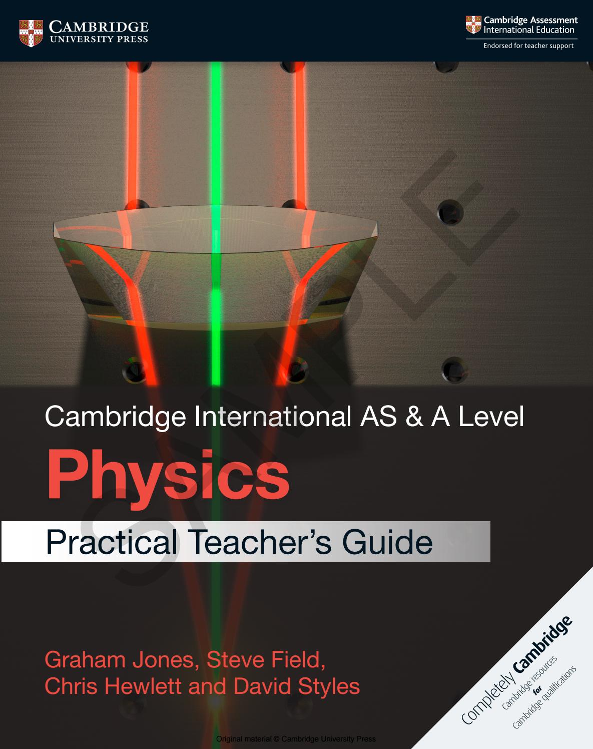 AS A Level Physics Practical Teacher's Guide by Cambridge International ...