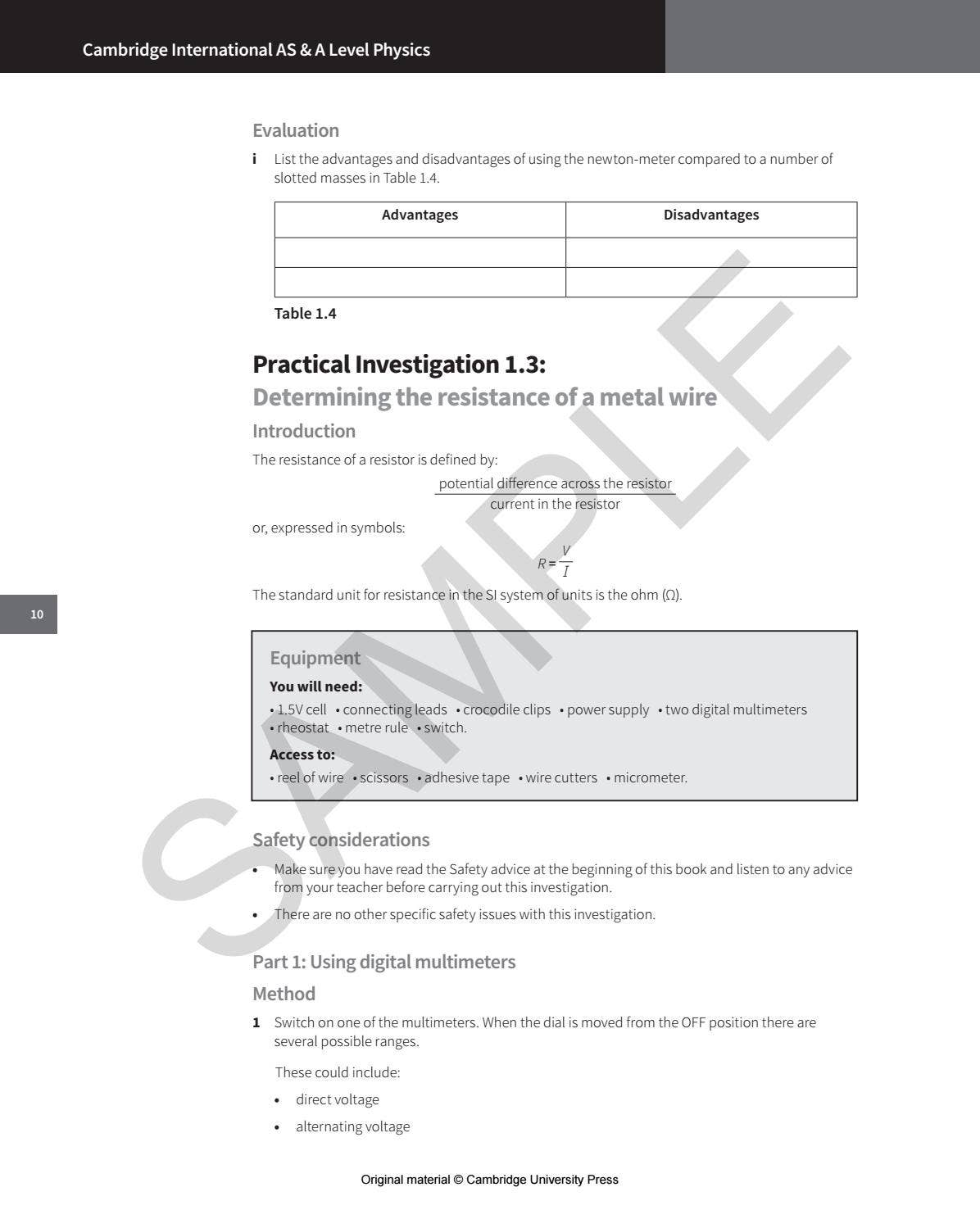 AS A Level Physics Practical Workbook by Cambridge International ...