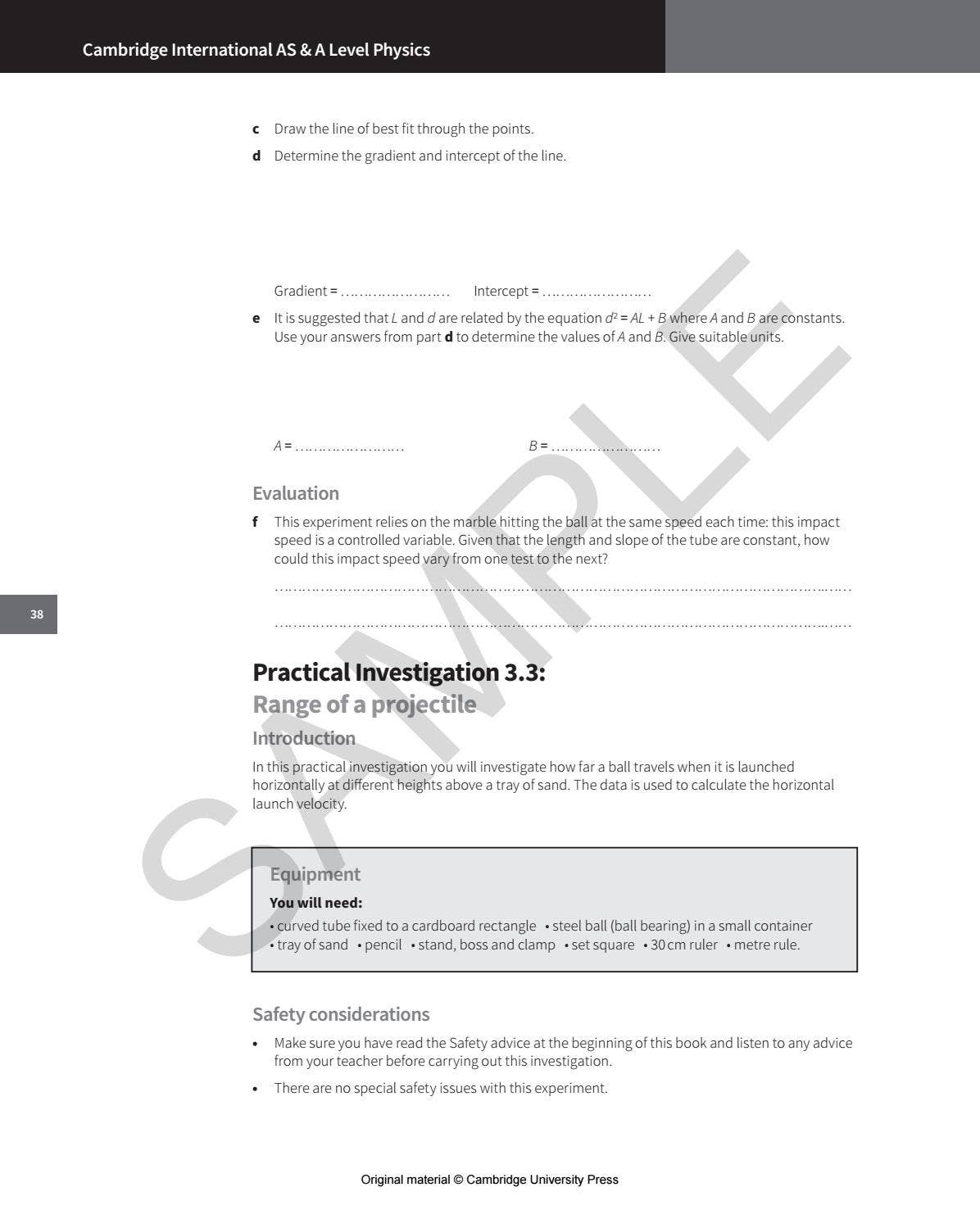 AS A Level Physics Practical Workbook by Cambridge International ...