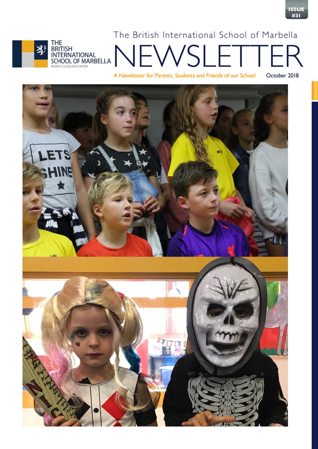 BISM Newsletter - October 2018 by British Schools Foundation - Issuu