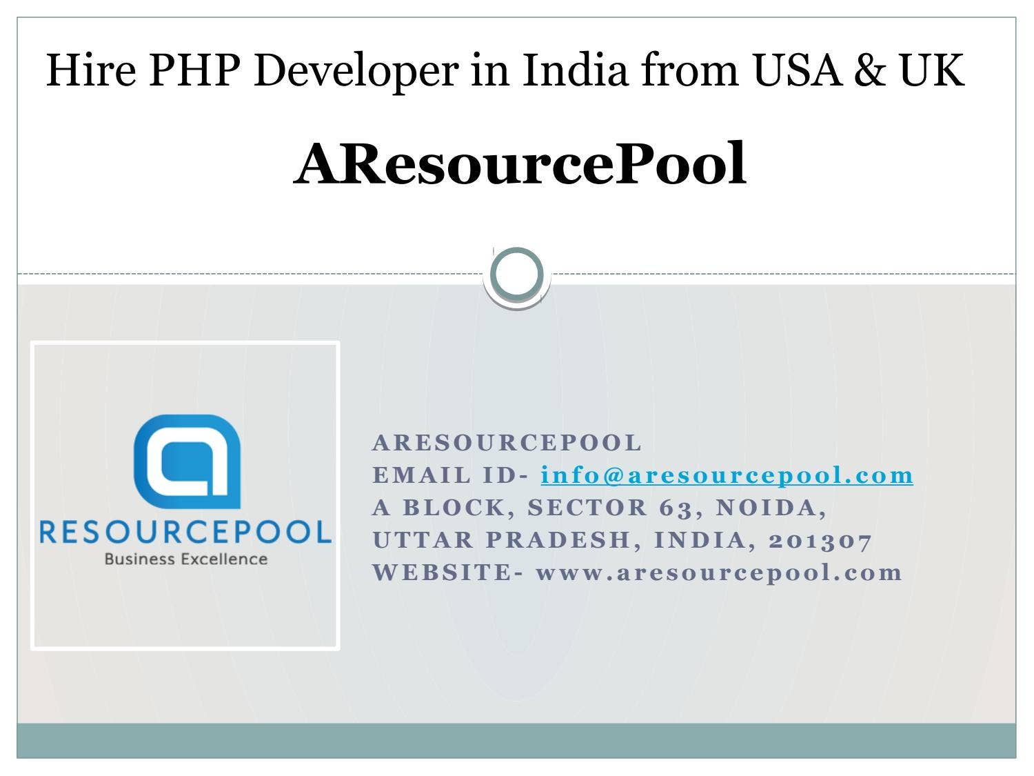 Hire PHP Developer India from USA and UK by ARESOURCEPOOL - Issuu
