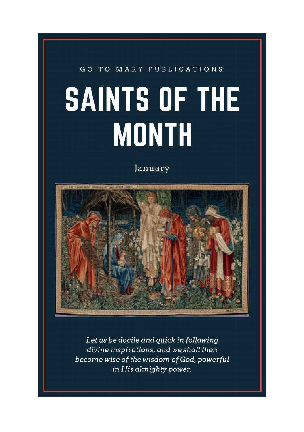 Saints of the month January by Go to Mary - Issuu