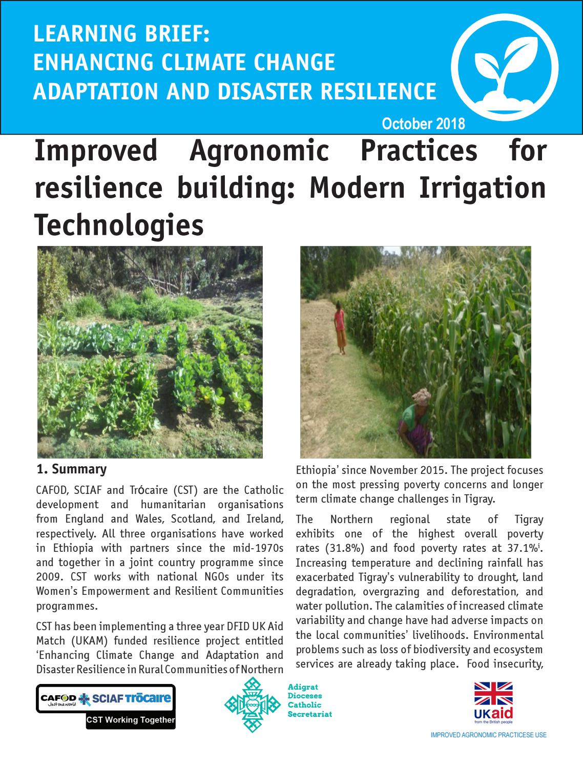 Learning Brief: Modern Irrigation Technologies by Samson Haile - Issuu