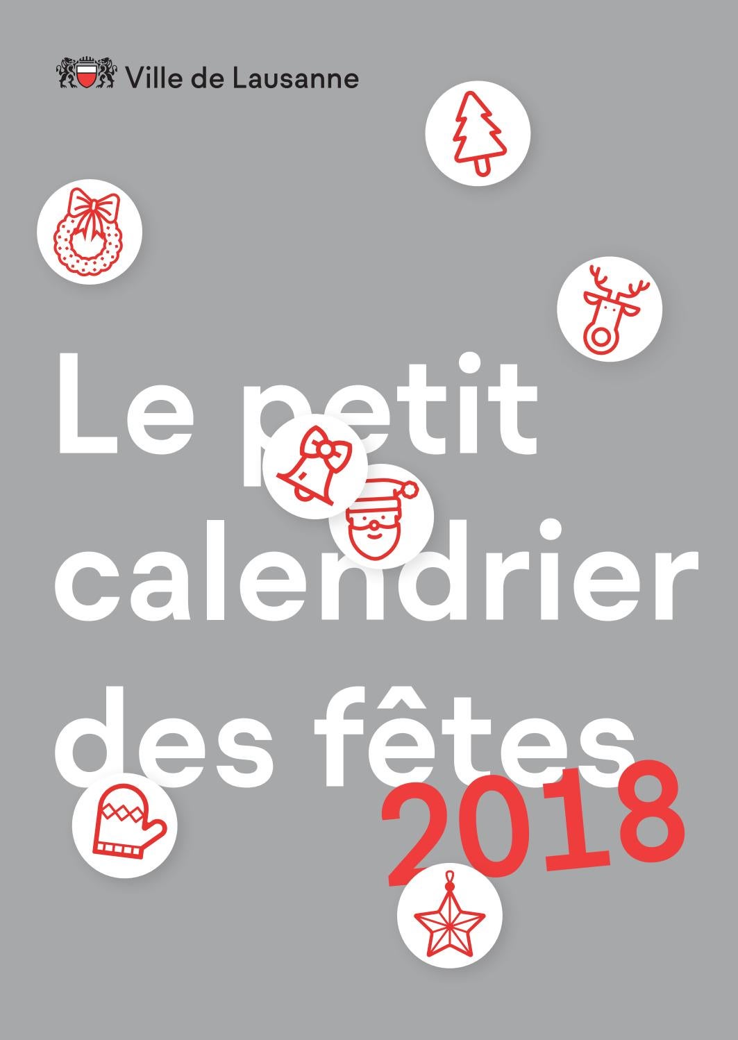Le petit calendrier des Fêtes 2018 by Ville de Lausanne - Issuu