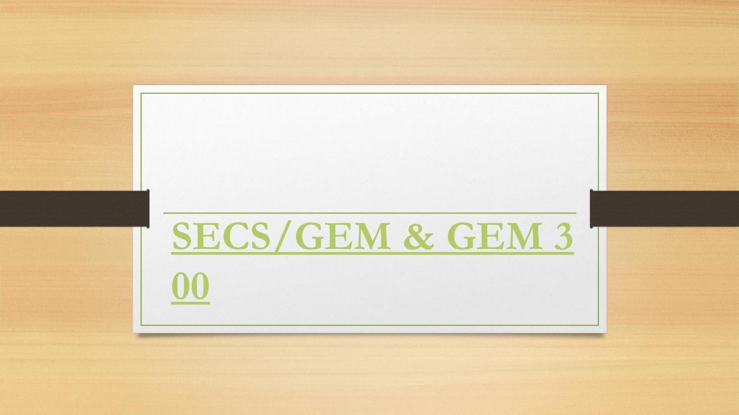 SECS/GEM & GEM 300 by einvensys dm - Issuu