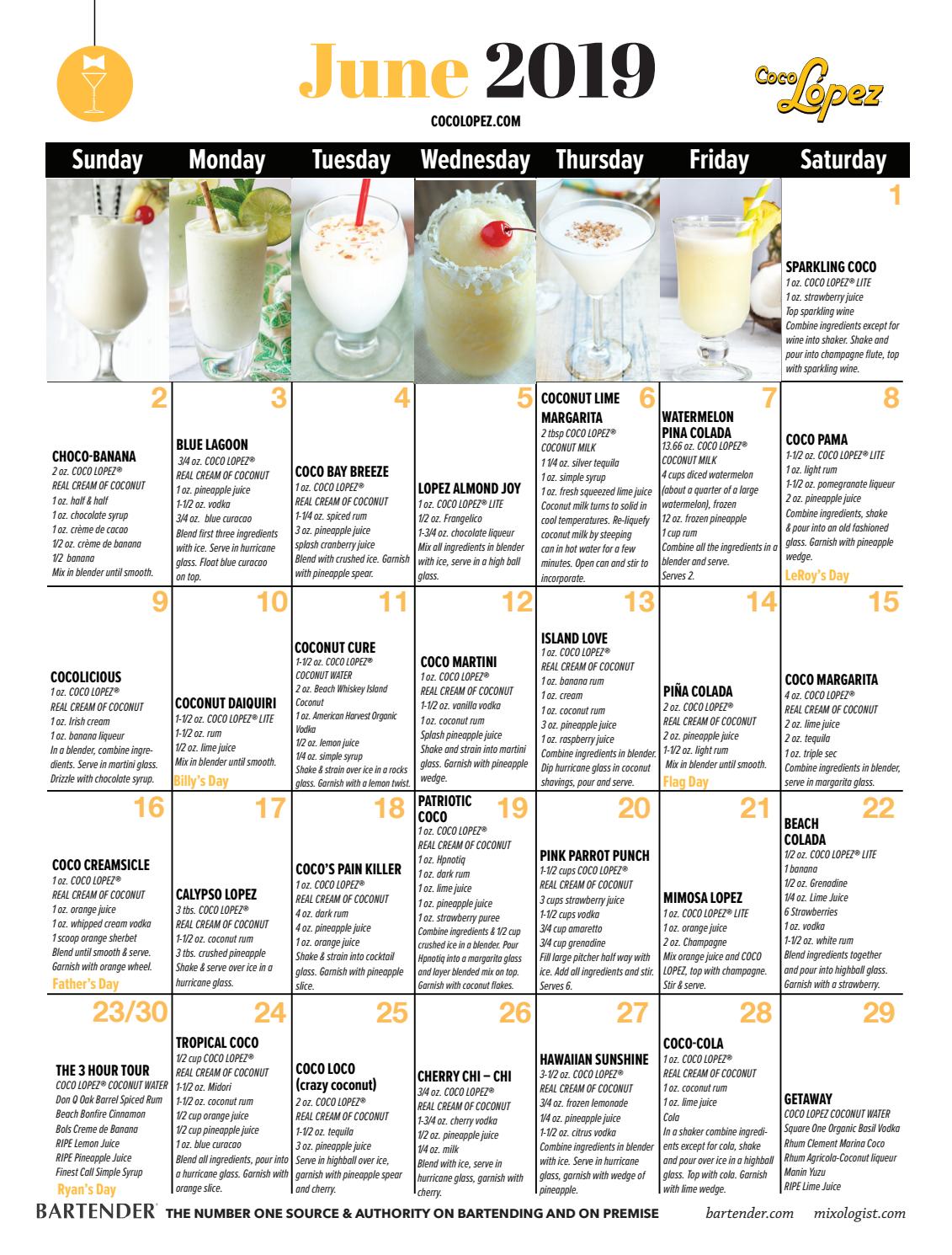 2019 BARTENDER CALENDAR by Foley Publishing Corporation - Issuu