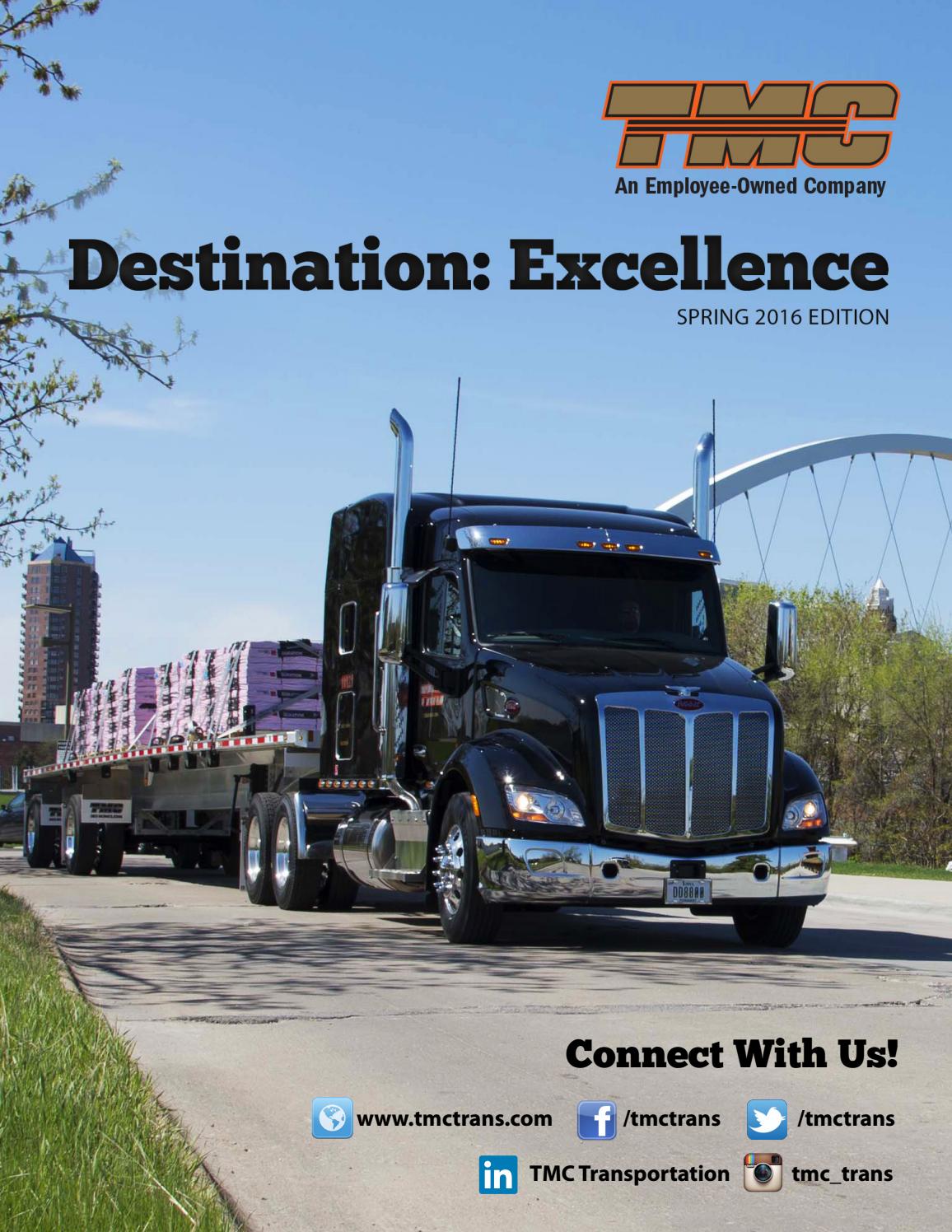 Destination: Excellence | Spring 2016 Edition by TMC Transportation - Issuu
