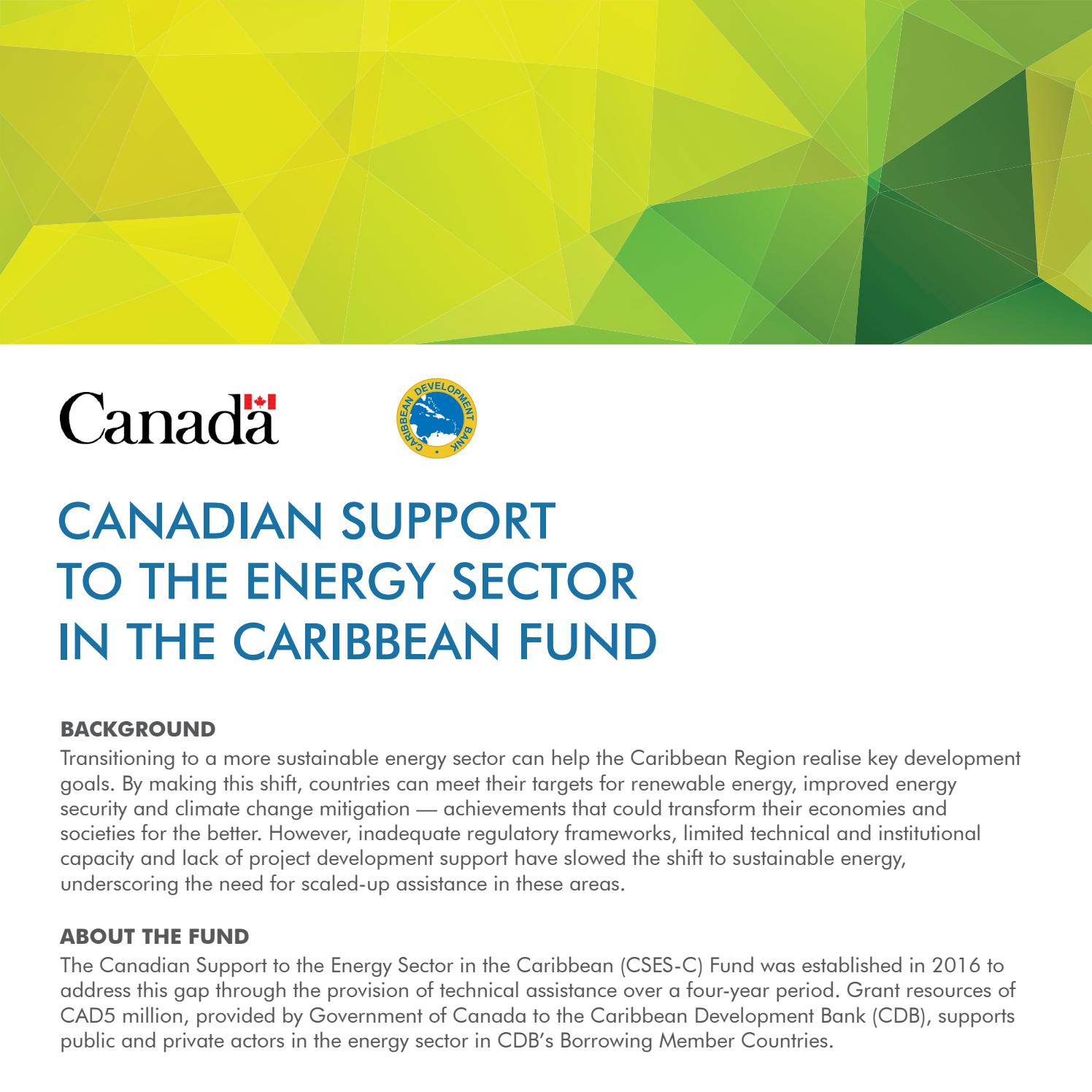 Canadian Support to the Energy Sector in the Caribbean Fund by ...