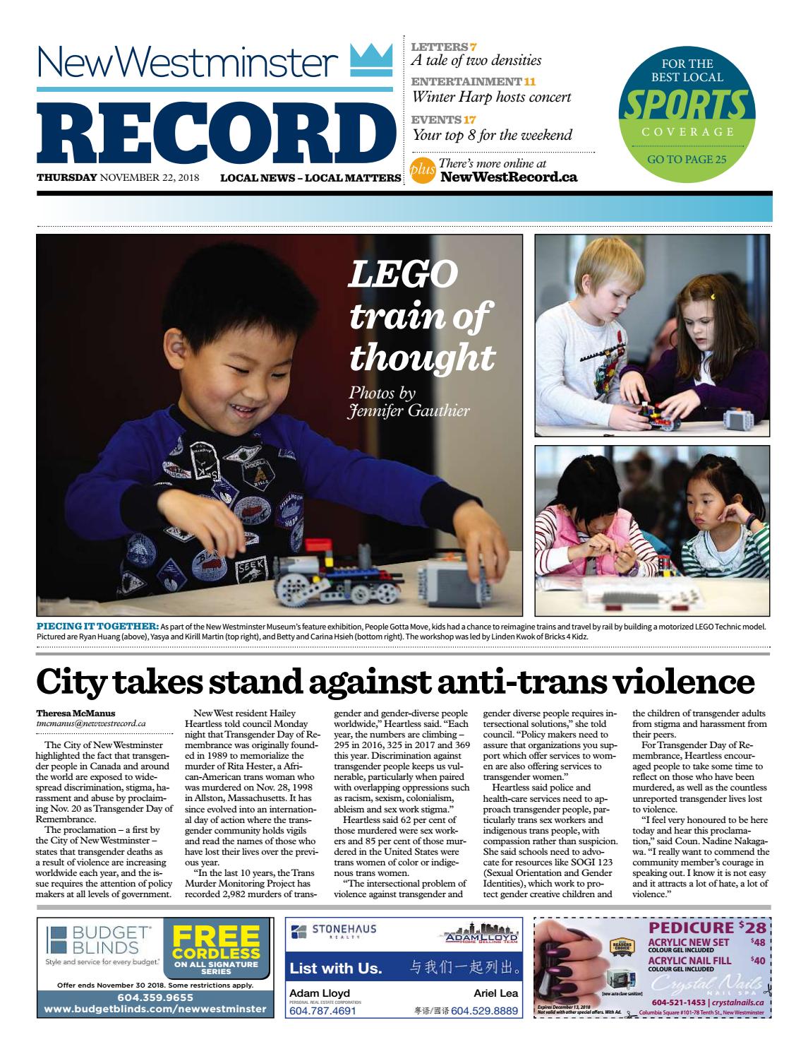 New Westminster Record November 22 2018 by Royal-City-Record - Issuu