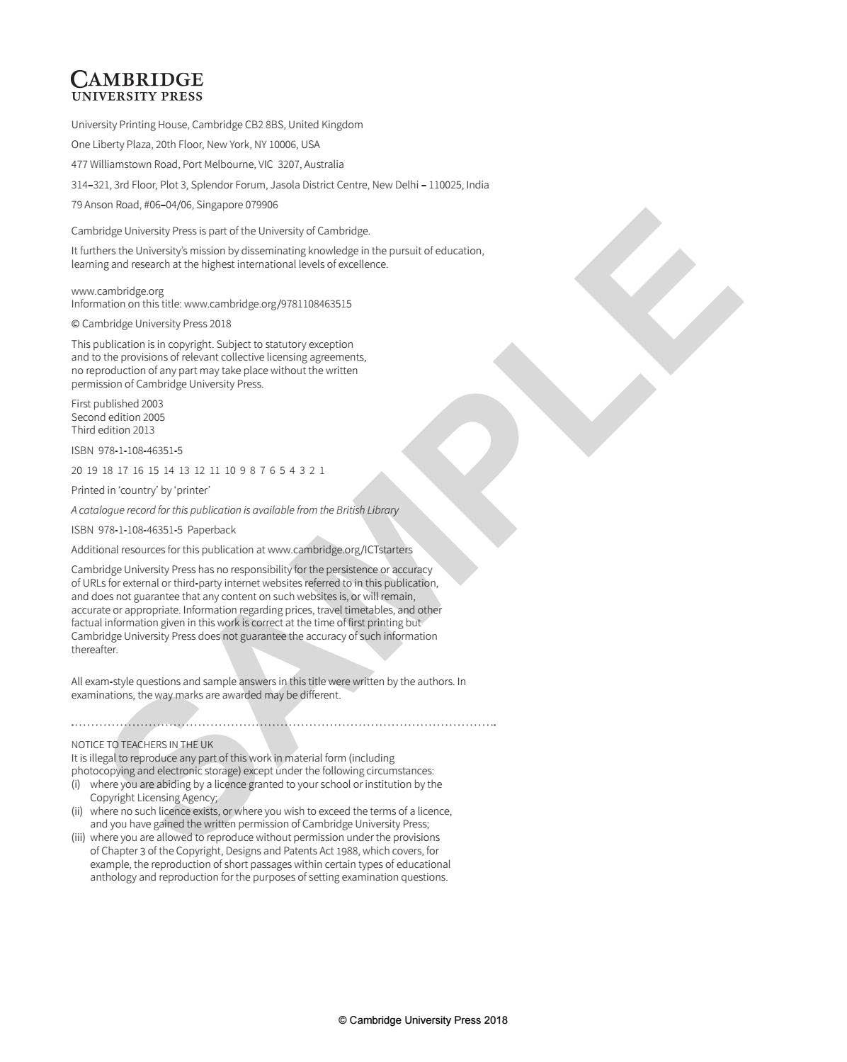 ICT Starters Initial Steps sample by Cambridge International Education ...