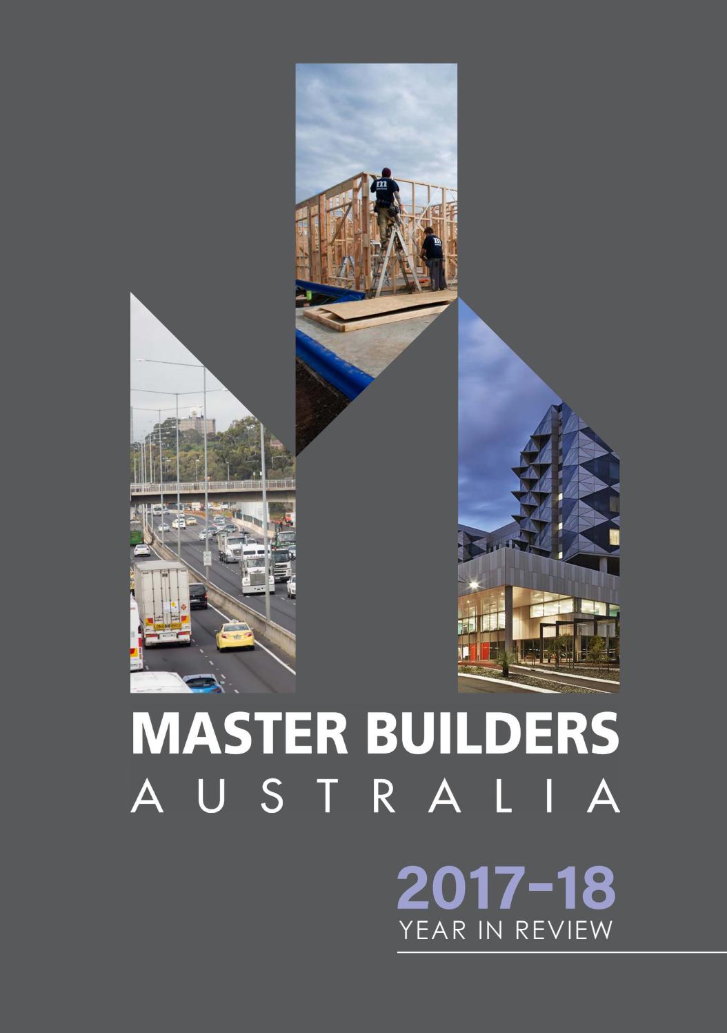 MBA Year In Review 2017-18 by Master Builders Australia - Issuu