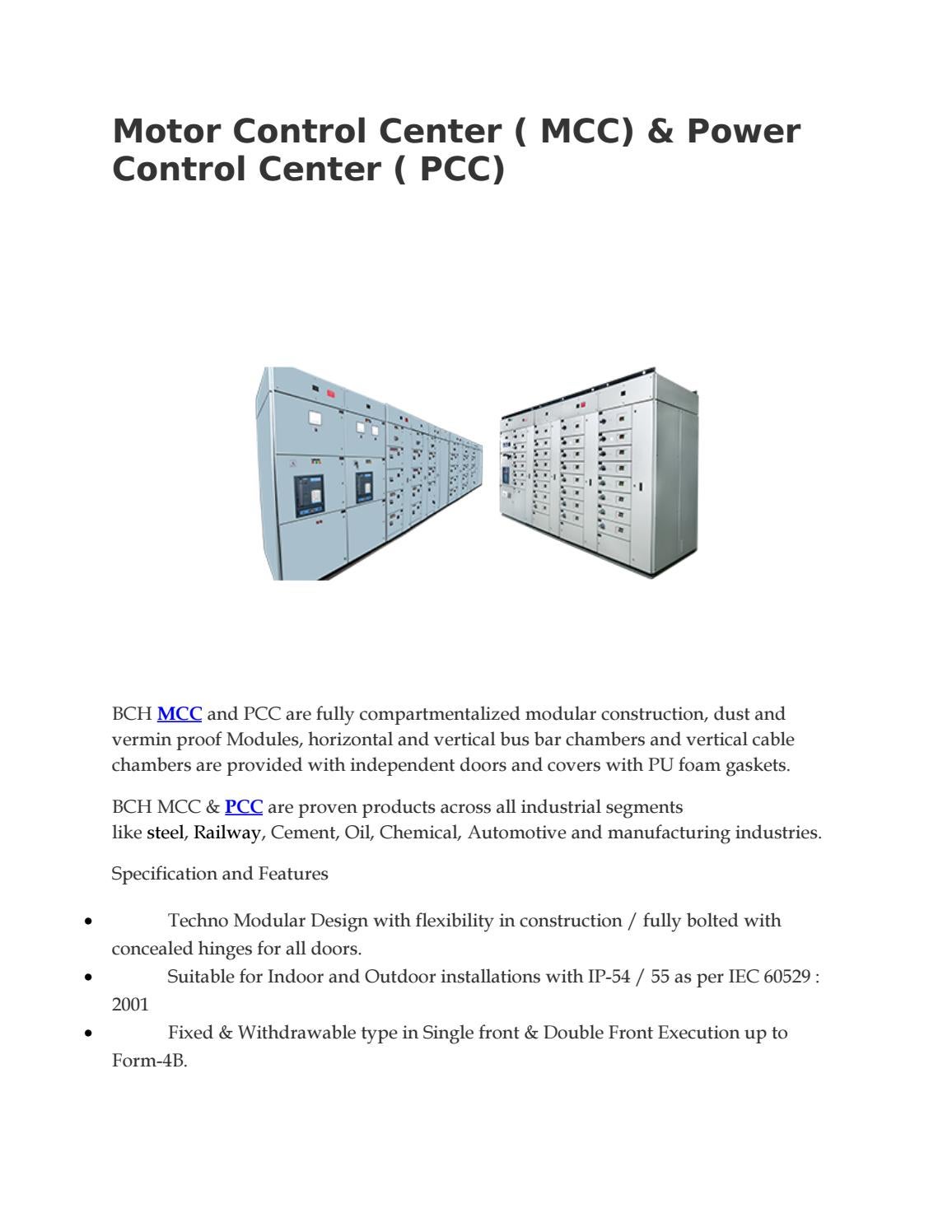 Motor Control Center ( MCC) & Power Control Center ( PCC) by ...