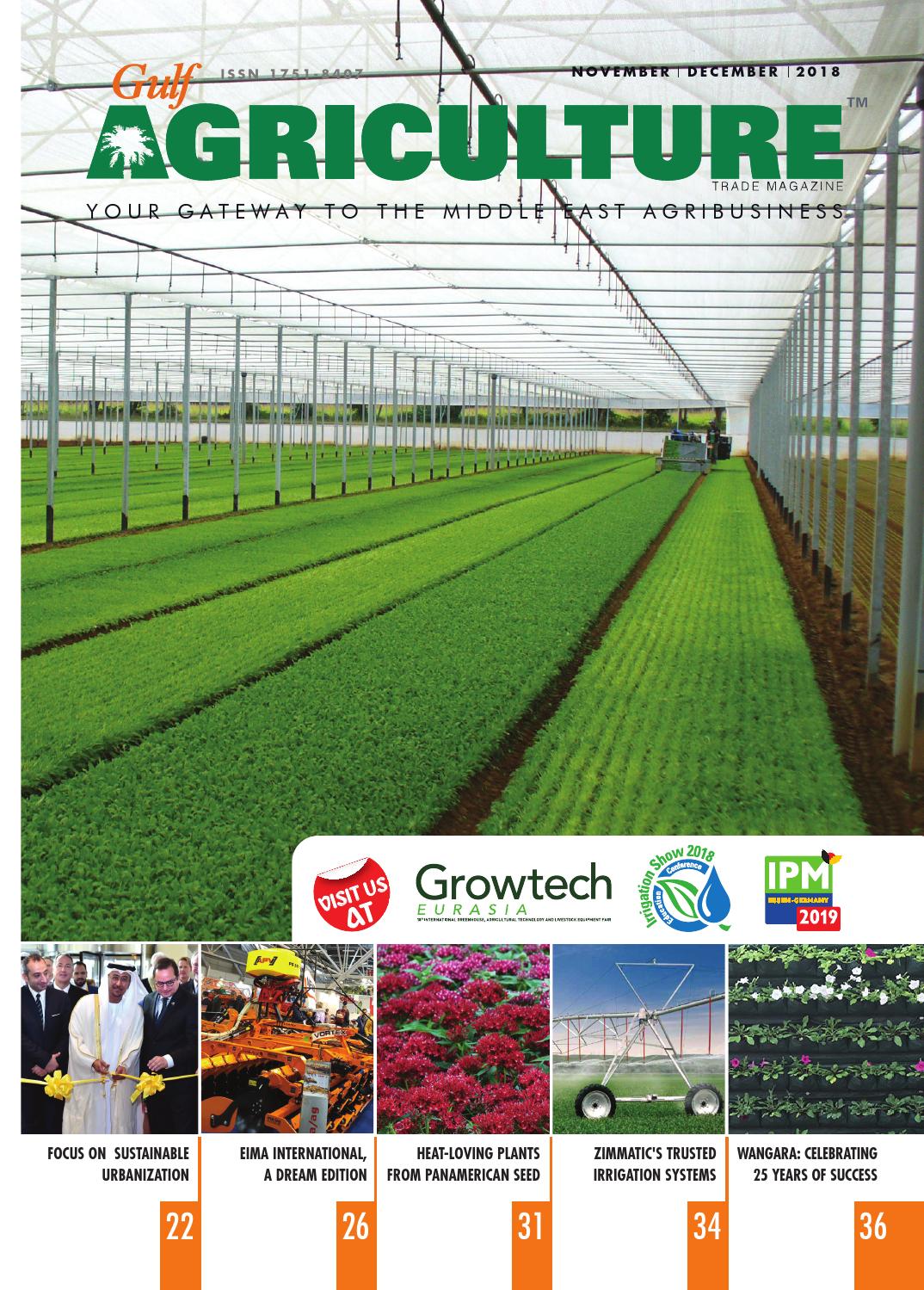 NOV-DEC 2018 EDITION OF GULF AGRICULTURE MAGAZINE by Food Business ...