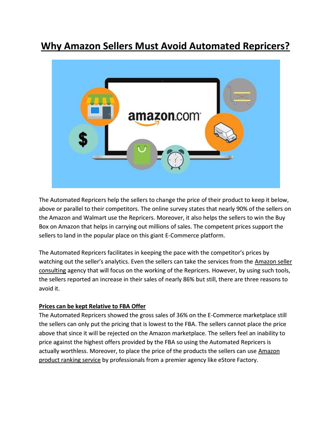 Why Amazon Sellers must Avoid Automated Repricers? by eStore Factory ...