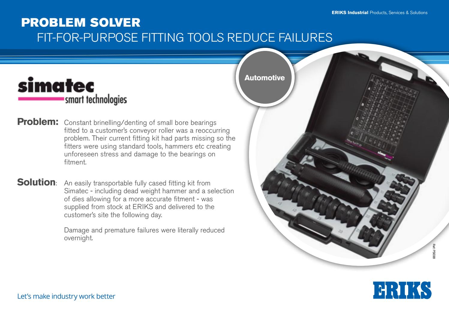 ERIKS Problem Solver - Simatec - Fit-for-Purpose Bearing Fitting Kit by ...