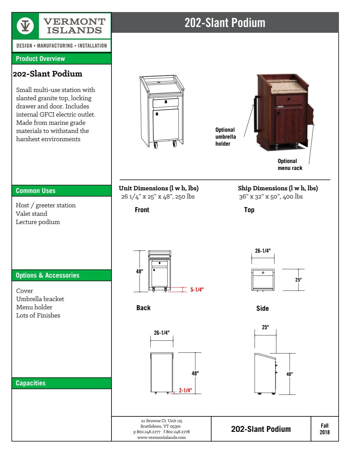 202-Slant Podium by vermontislands - Issuu