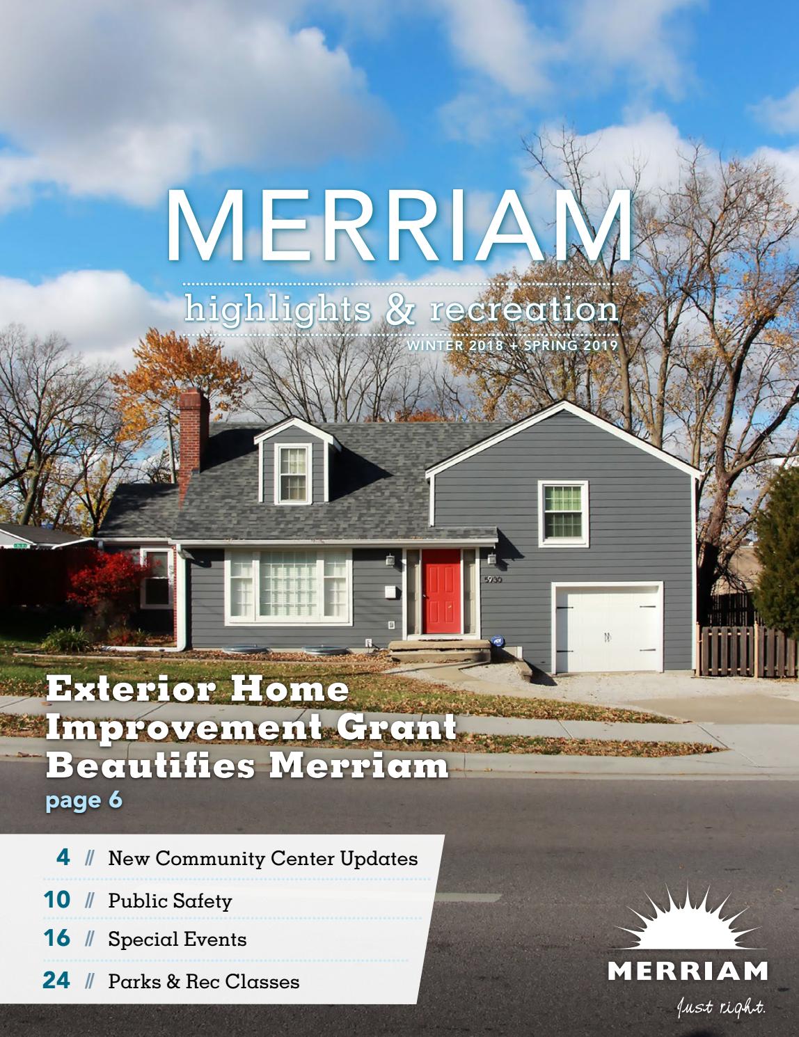 Merriam Highlights & Recreation, Winter 2018/Spring 2019 by City of ...