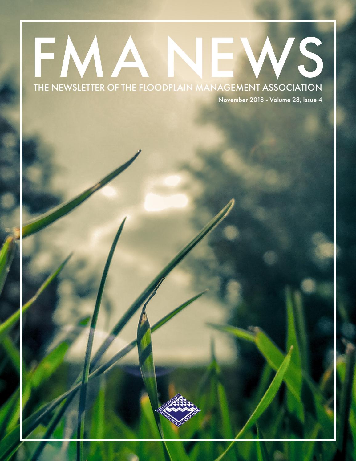 FMA NEWS November 2018 - Volume 28, Issue 4 by Floodplain Management ...