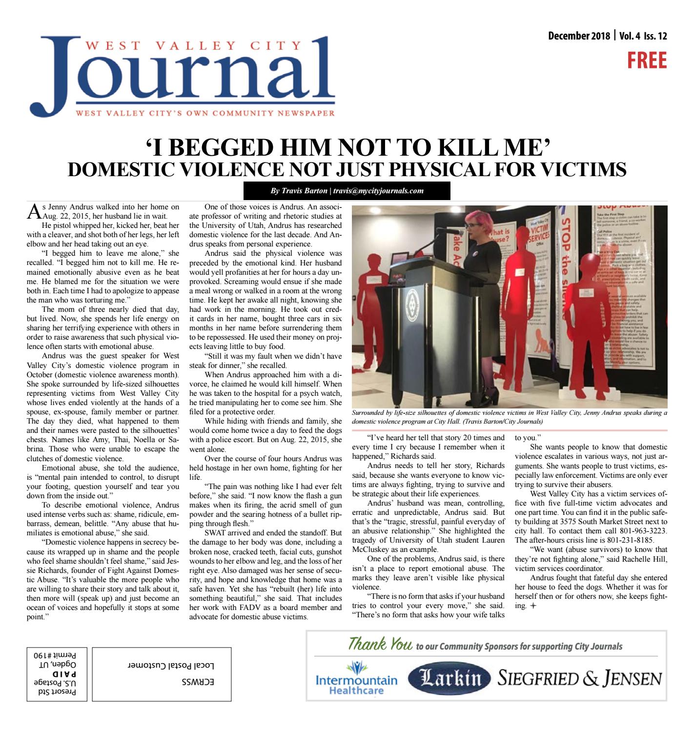 West Valley Journal December 2018 by The City Journals - Issuu