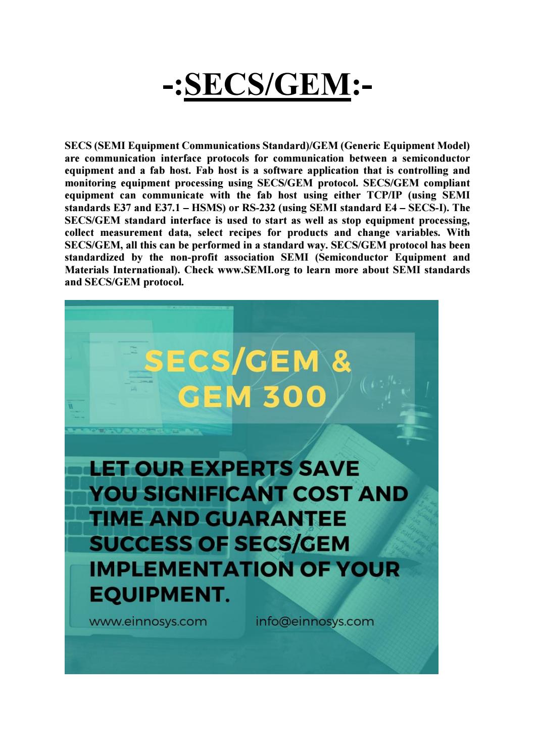 -:SECS/GEM:- by einvensys dm - Issuu