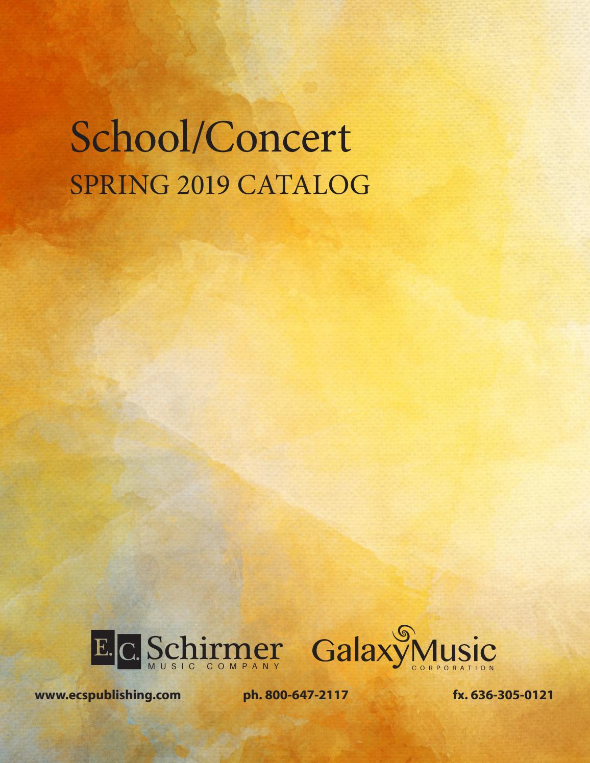 Spring 2019 - School/Concert Choral Catalog by ECS Publishing Group - Issuu