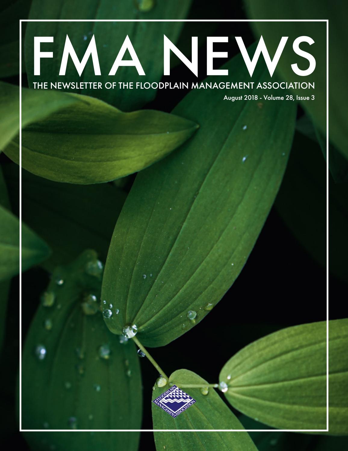 FMA NEWS August 2018 - Volume 28, Issue 3 by Floodplain Management ...