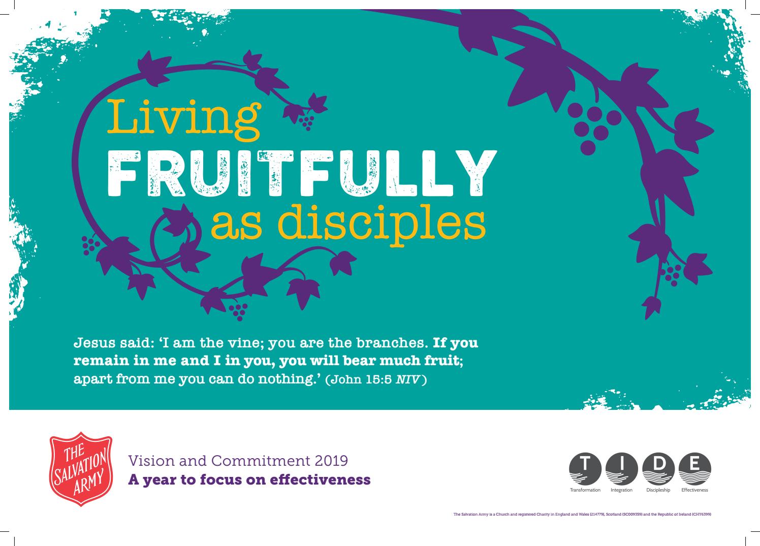 Living fruitfully as disciples poster (PDF) by The Salvation Army UK ...