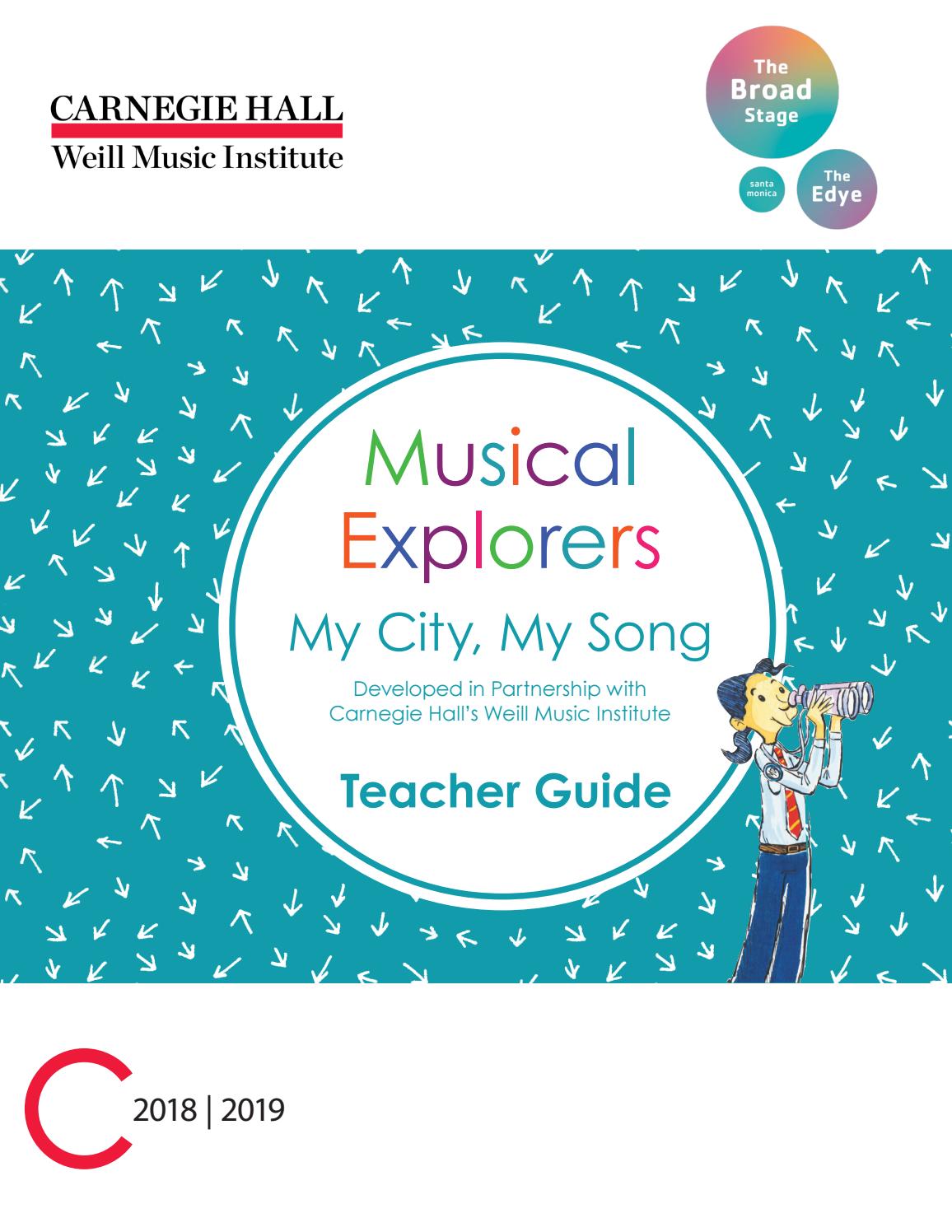 Musical Explorers Teacher Guide 18-19 (Grades K-2) by The Broad Stage ...