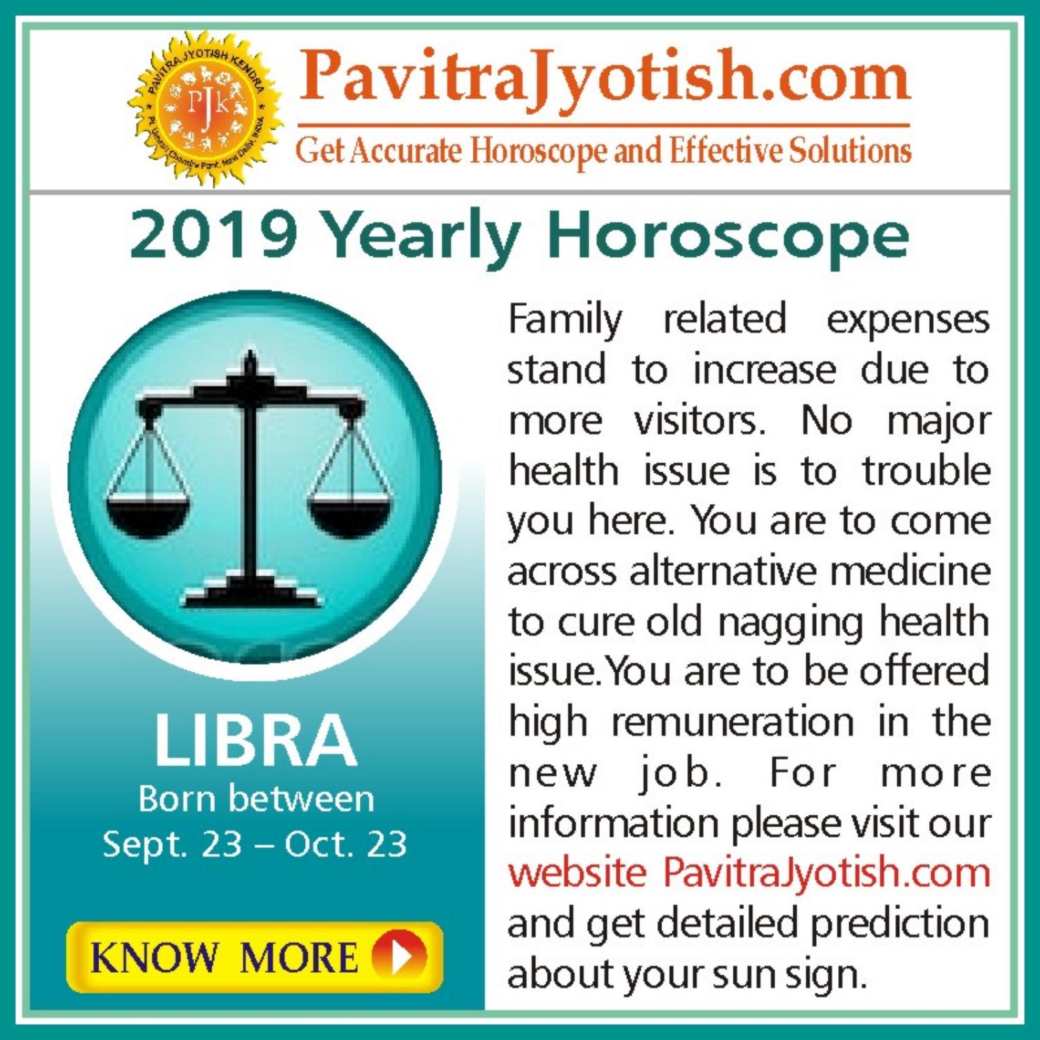 2019 Libra Yearly Horoscope Predictions by Pavitra Jyotish Kendra - Issuu