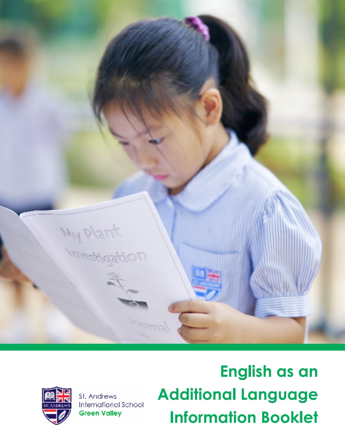 EAL Information booklet by St Andrews International School, Green ...