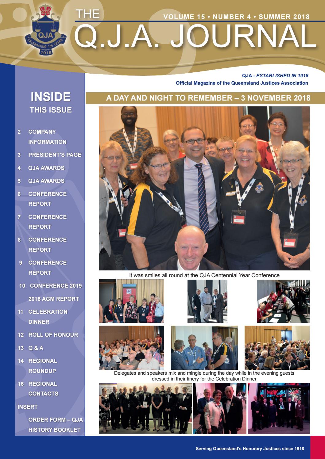 QJA Journal Summer 2018 by Queensland Justices Association - Issuu