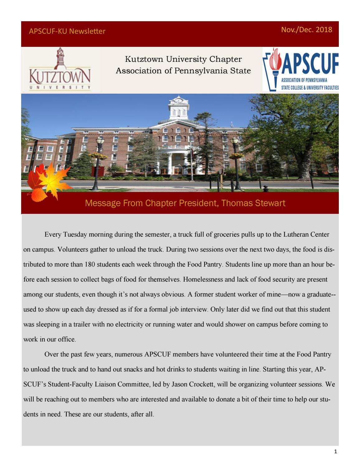 November/December 2018 by KU-APSCUF - Issuu