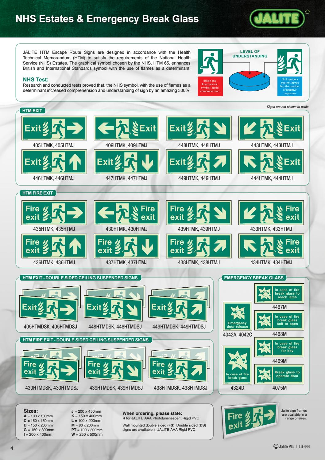 Jalite - Fire Safety Signs Product Catalogue by Jalite Plc - Issuu
