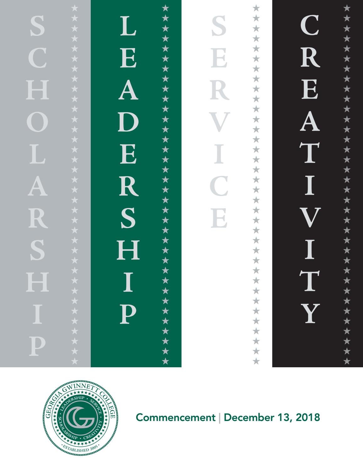 2018 Fall Commencement Program by Georgia Gwinnett College - Issuu