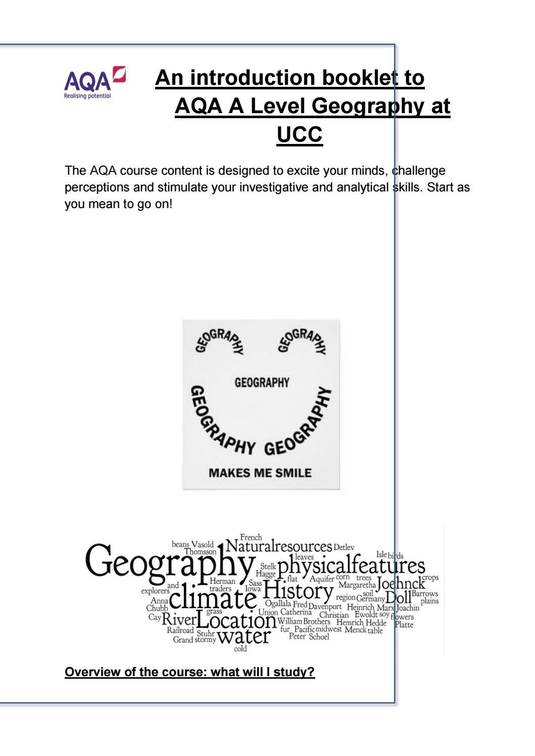A Level Geography Handbook by Ullswater Community College - Issuu