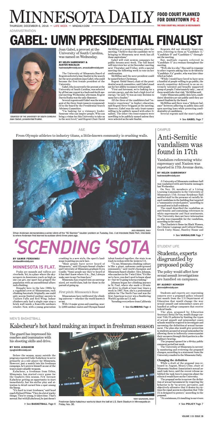 December 6, 2018 by The Minnesota Daily - Issuu