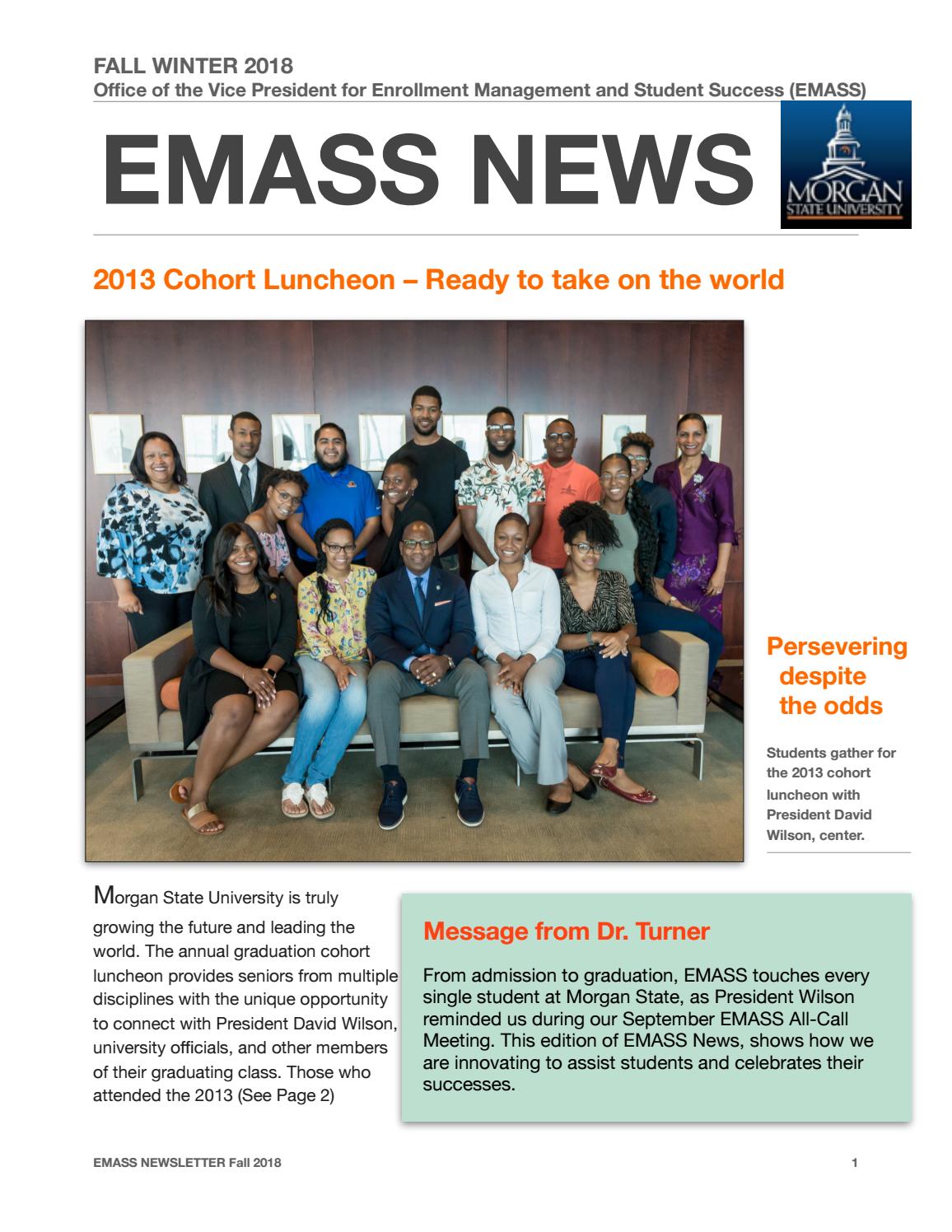EMASS Newsletter (Fall/Winter 2018) by Morgan State University - Issuu