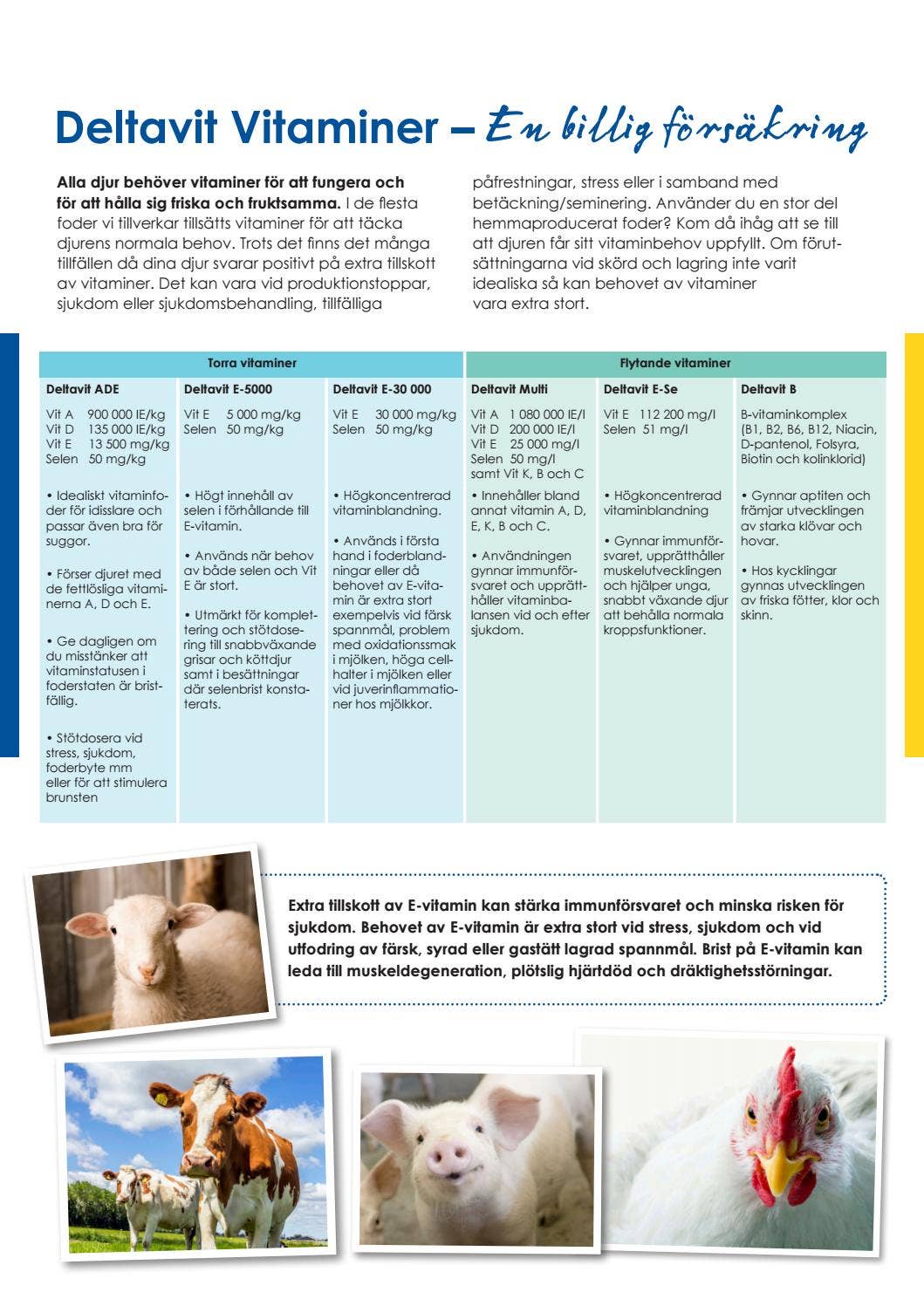 Deltavit Vitaminer by Svenska Foder AB - Issuu