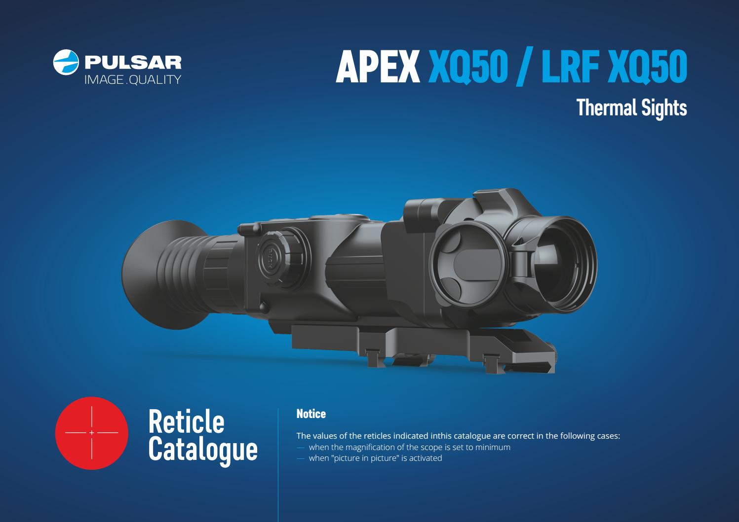 Reticle Catalogue - Apex XQ50 / XQ50 LRF by Yukon Advanced Optics ...