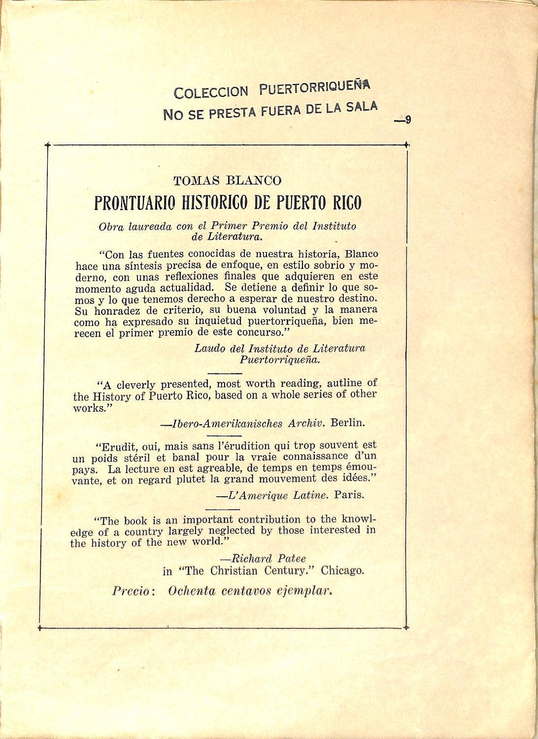 Curiosidades literarias de Puerto Rico/ El libro de Puerto Rico (1939 ...