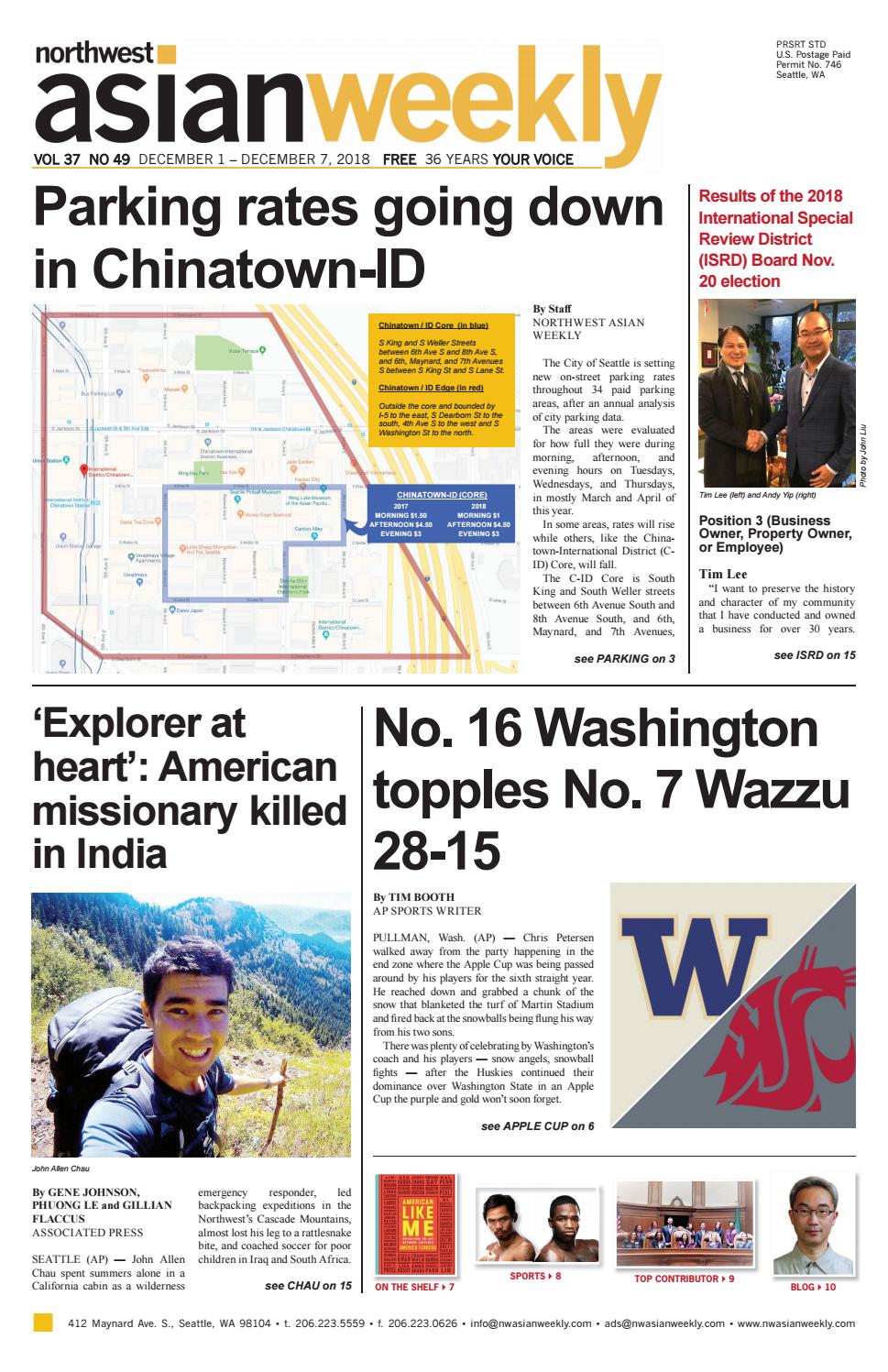 VOL 37 NO 49 | DECEMBER 1 – DECEMBER 7, 2018 by Northwest Asian Weekly ...
