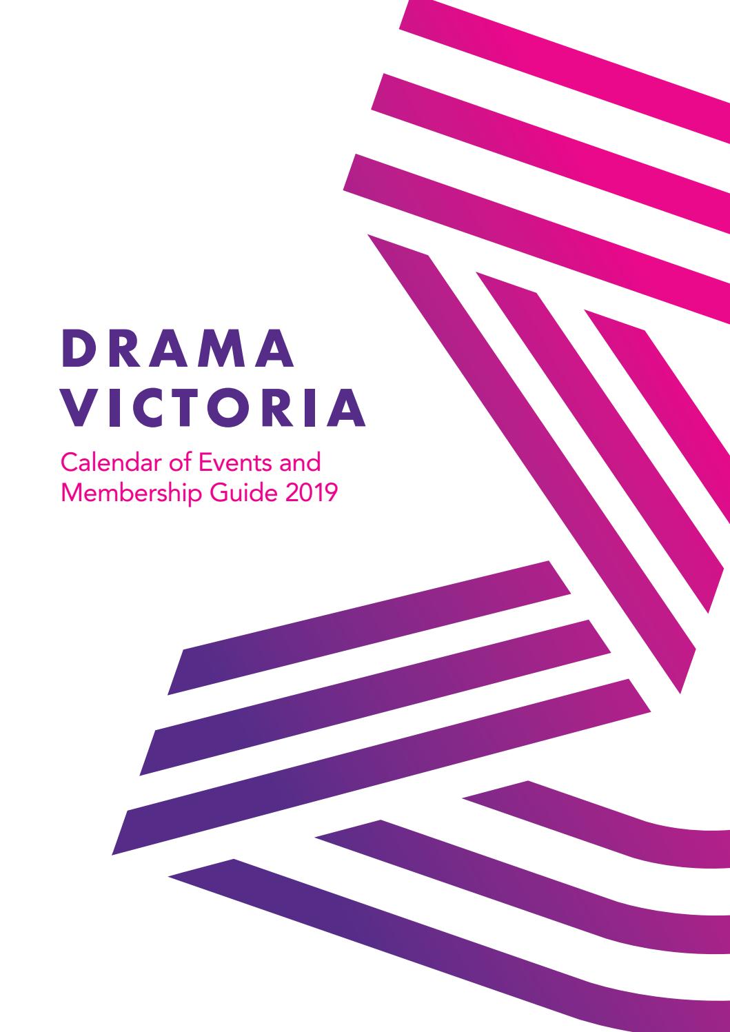 Drama Victoria 2019 Professional Learning Calendar of Events by Drama ...