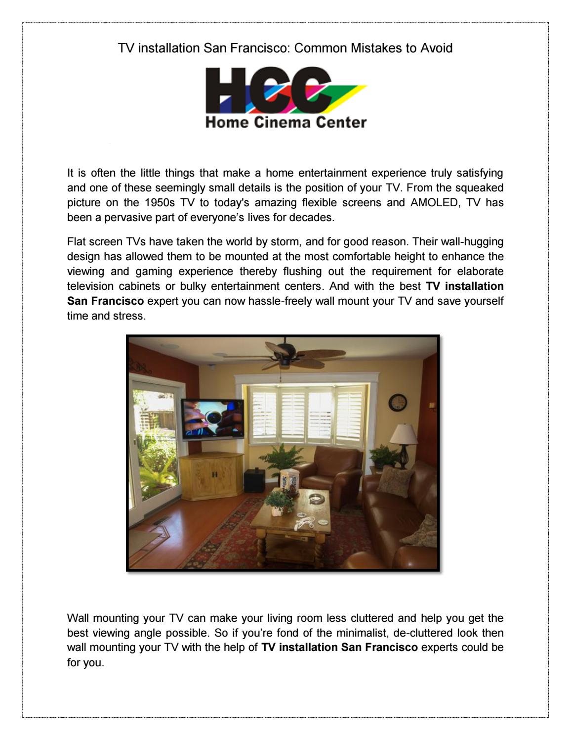 TV installation San Francisco: Common Mistakes to Avoid by ...