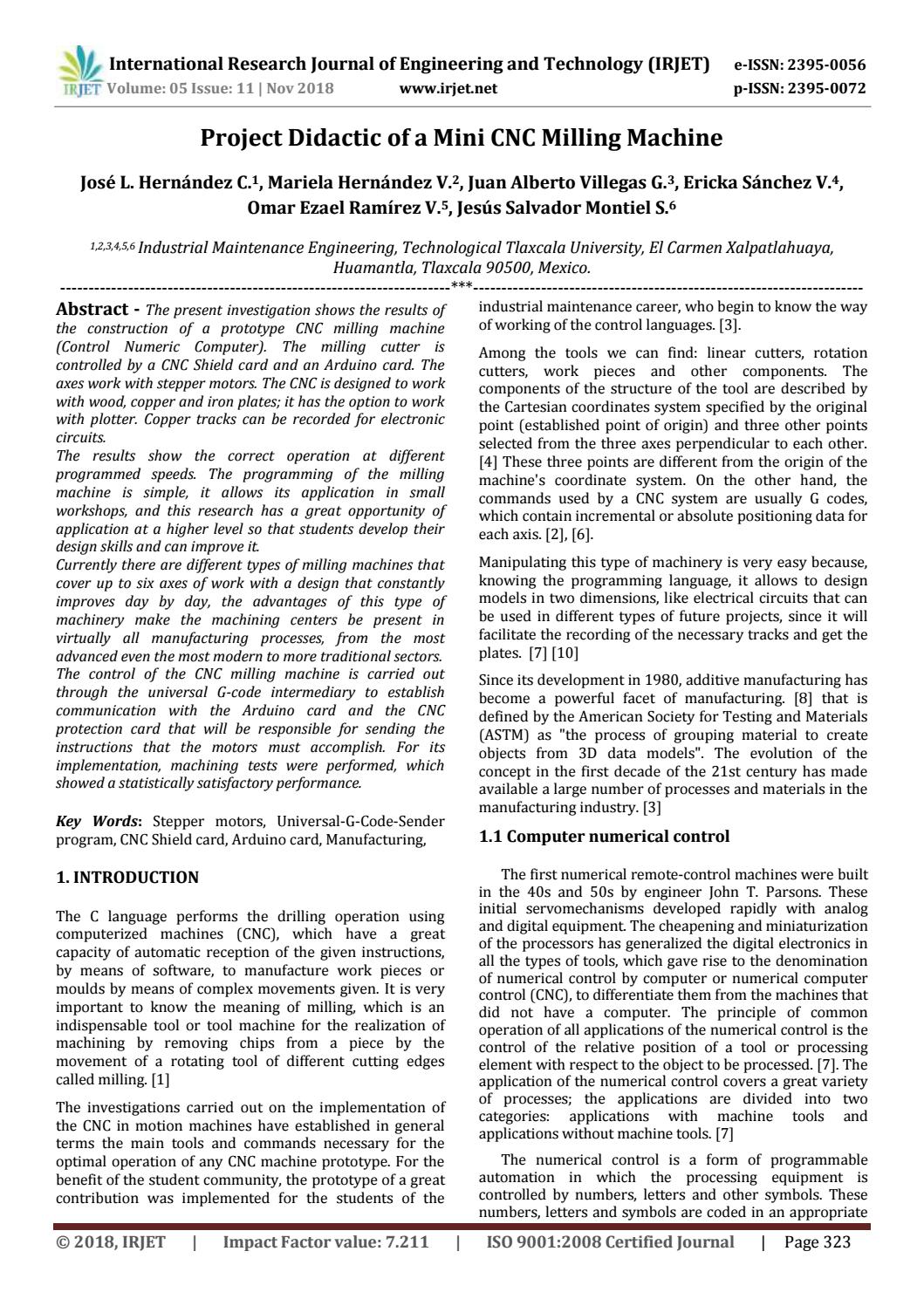 IRJET- Project Didactic of a Mini CNC Milling Machine by IRJET Journal ...