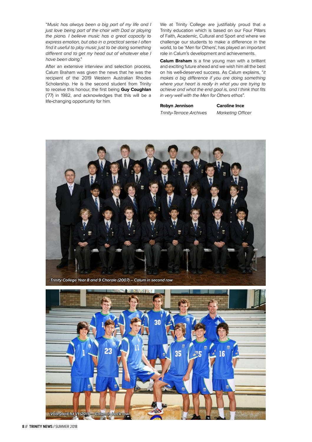 Trinity News - Edition 3 - Summer 2018 by Trinity College, Perth - Issuu
